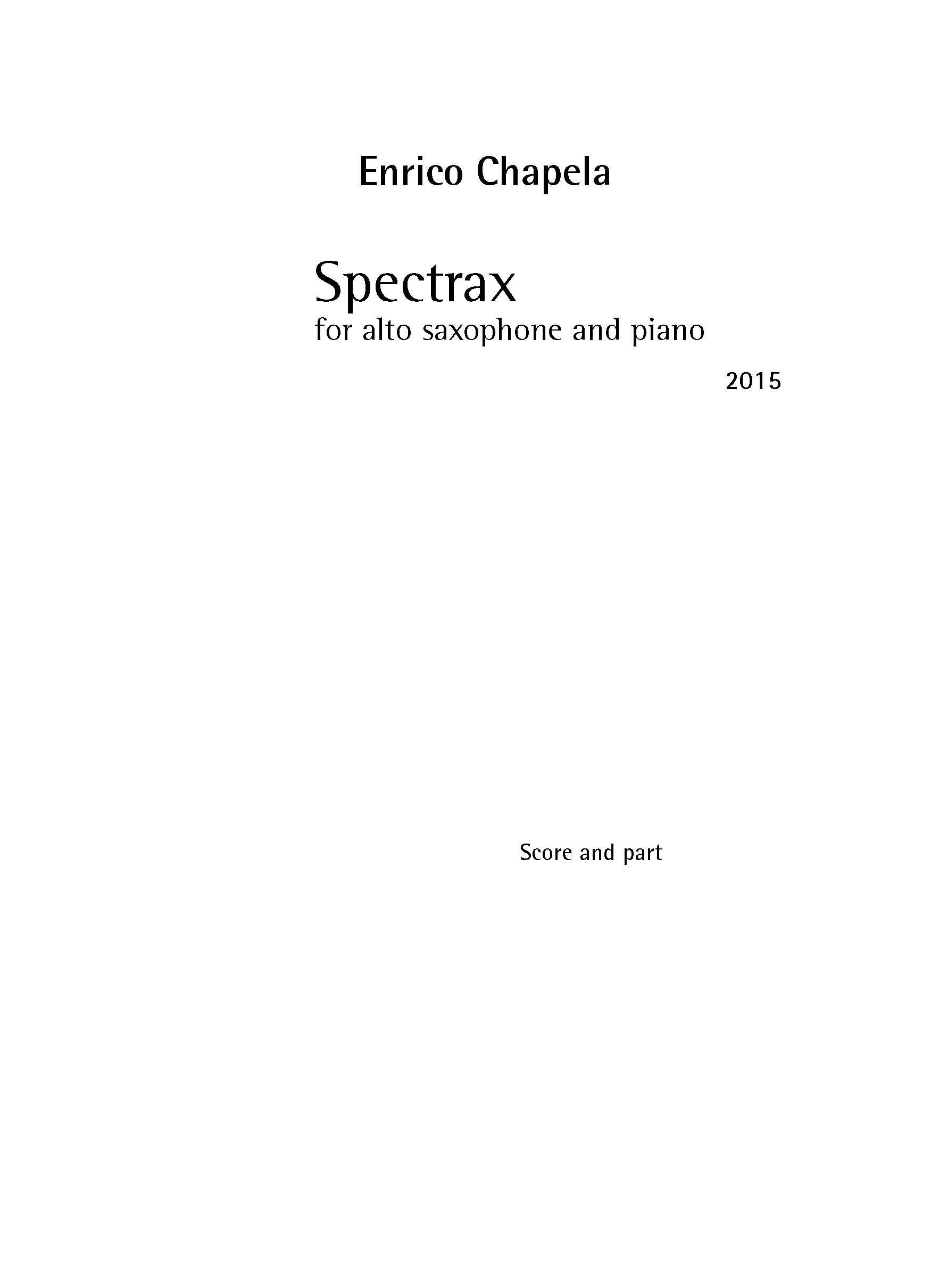 Spectrax (Alto Sax & Piano) - Digital Sheet Music | Faber Music