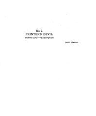 Billy Mayerl - Printer's Devil (from 'Three Syncopated Rambles') (Piano Solo) Digital Sheet ...