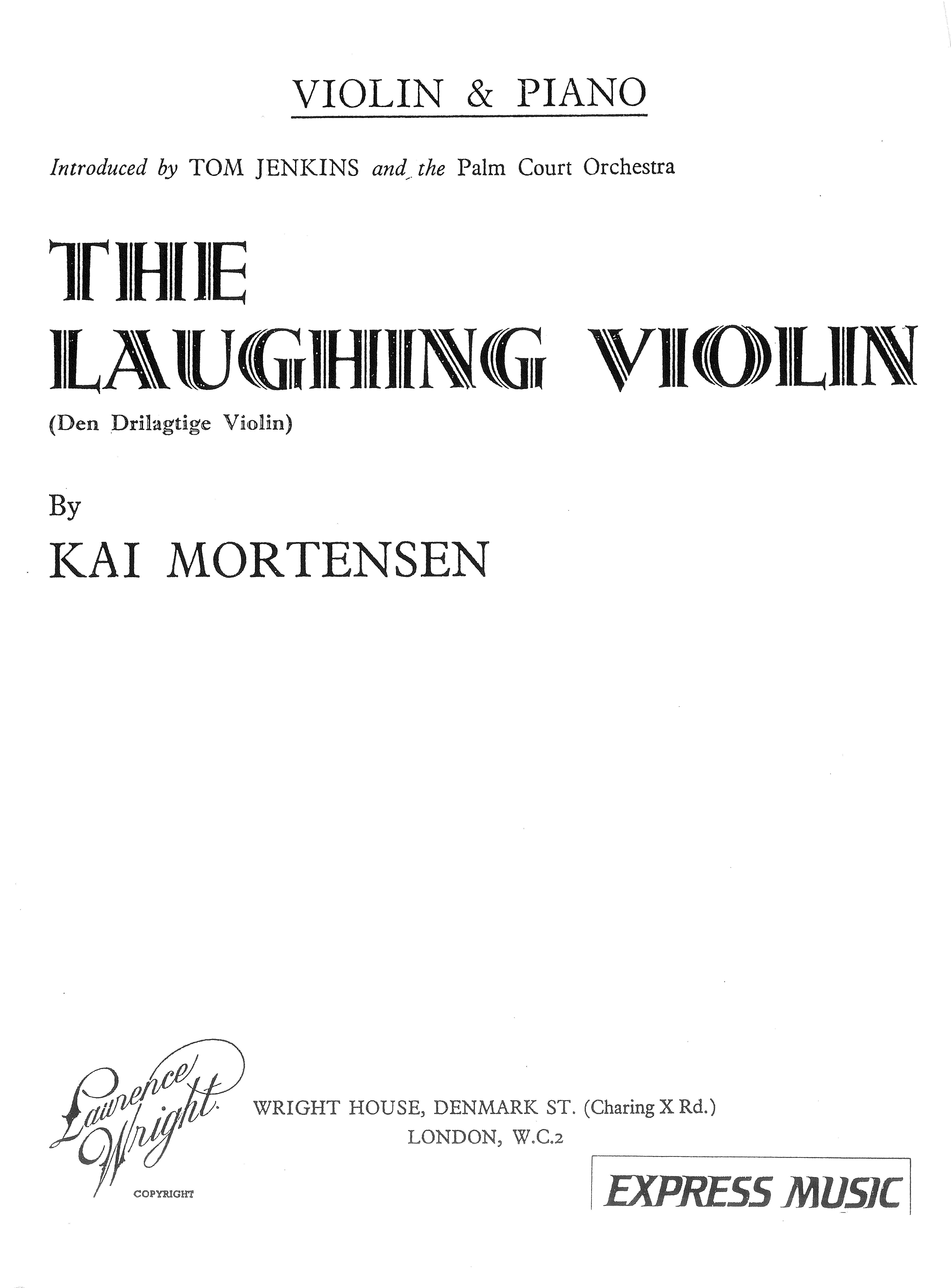 Kai Mortensen: The Laughing Violin (Piano Accompaniment) Digital Sheet ...