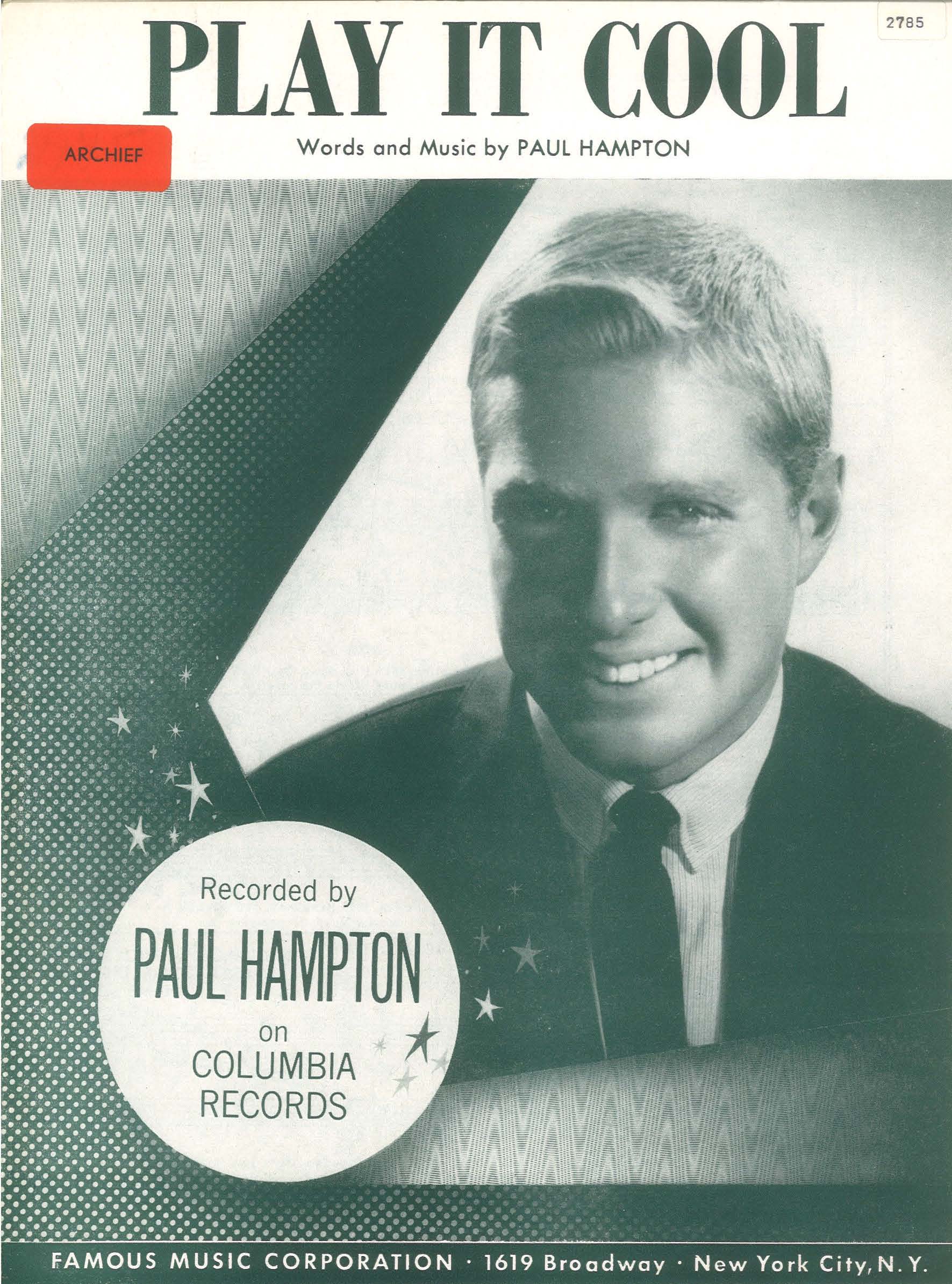 Paul Hampton - Play It Cool (Piano/Vocal/Guitar) Digital Sheet Music ...