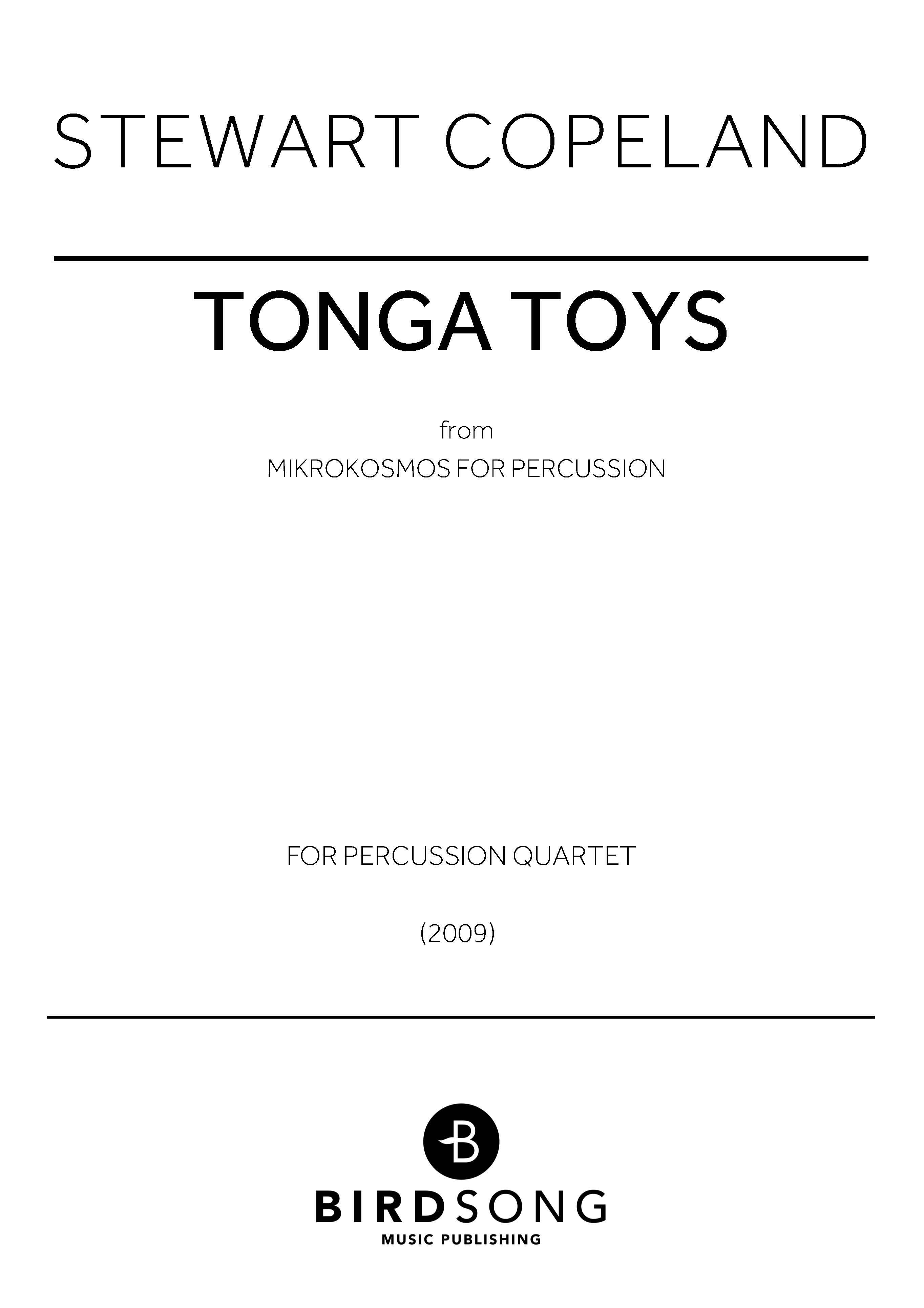 Stewart Copeland: Tonga Toys from Mikrokosmos for Percussion ...
