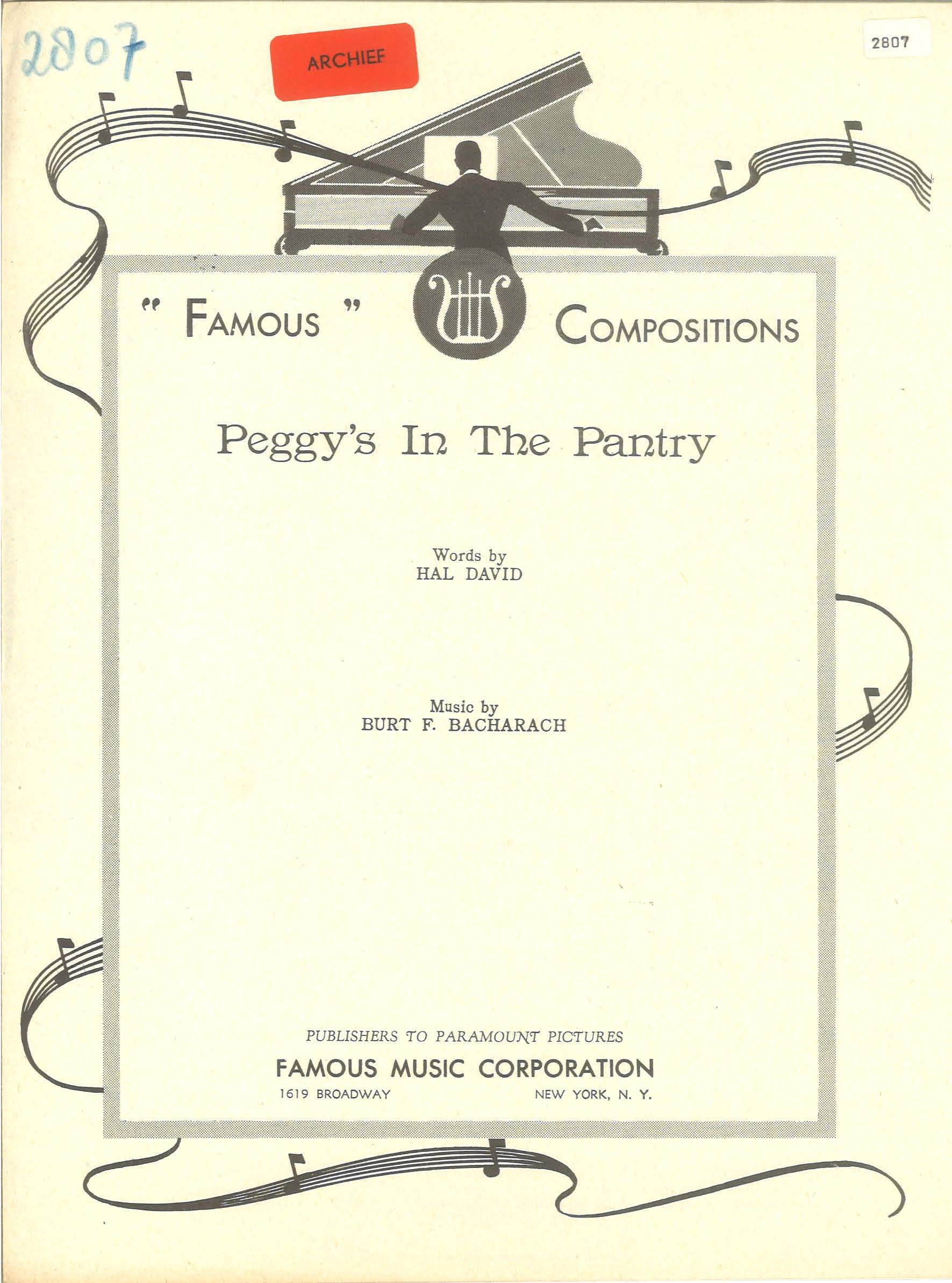 Sherry Parsons: Peggy's In The Pantry (Piano/Vocal/Guitar) Digital ...