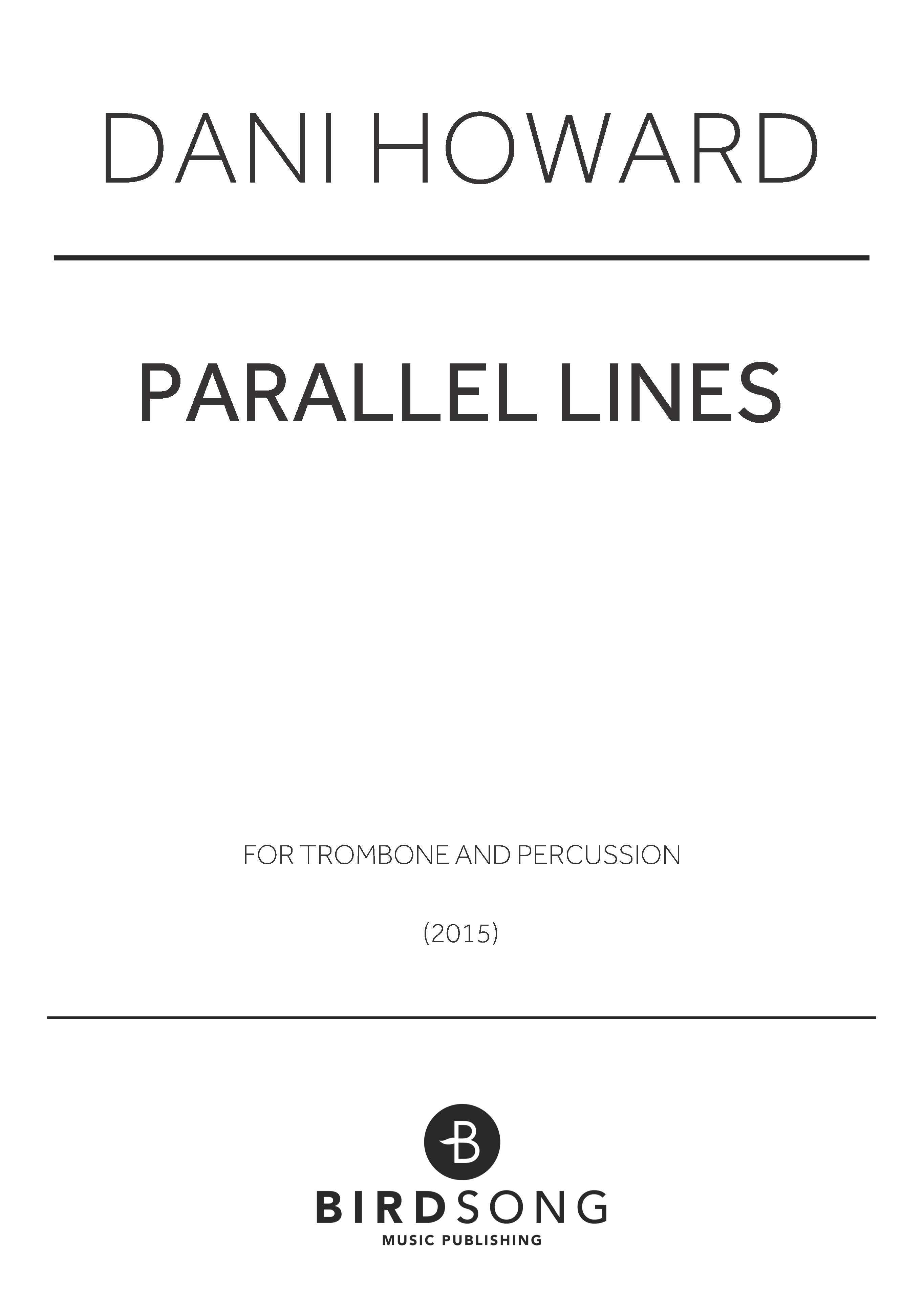 Dani Howard: Parallel Lines (Trombone and Percussion) | Faber Music