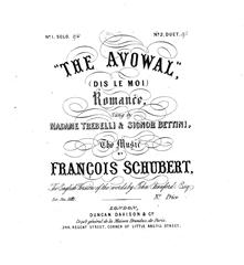 The Avowal (Piano/Vocal) Digital Sheet Music | Faber Music