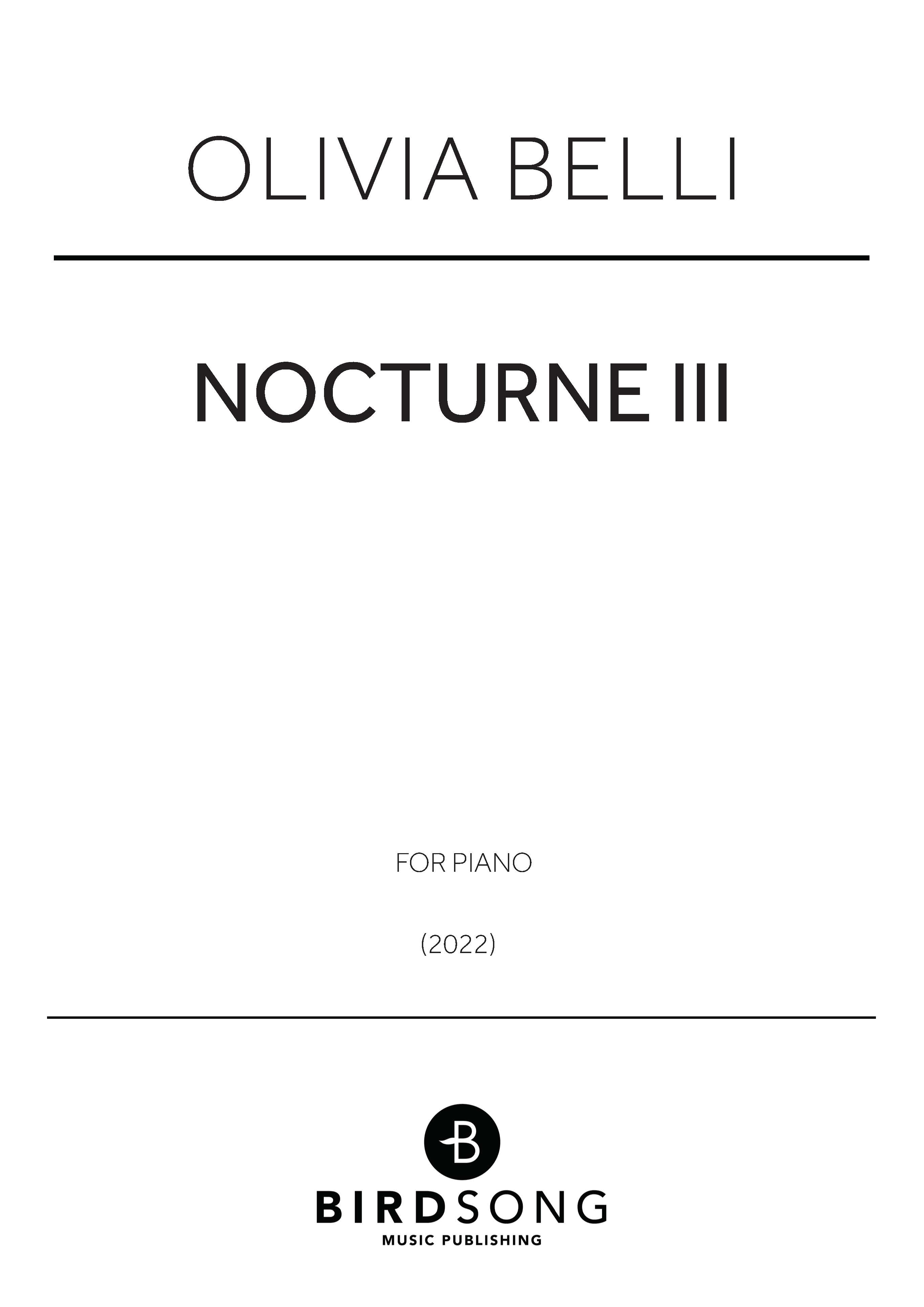Nocturne III (Piano Solo) | Faber Music